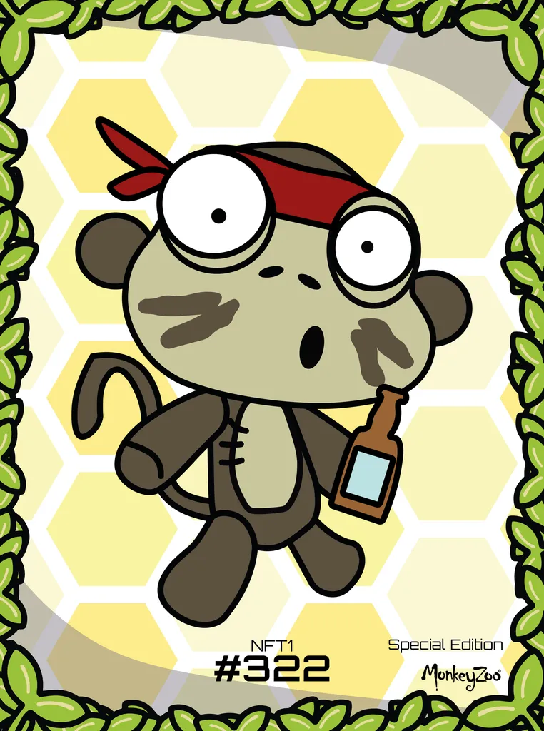 NFT1 special edition Monkeyzoo collection #322 | MintGarden