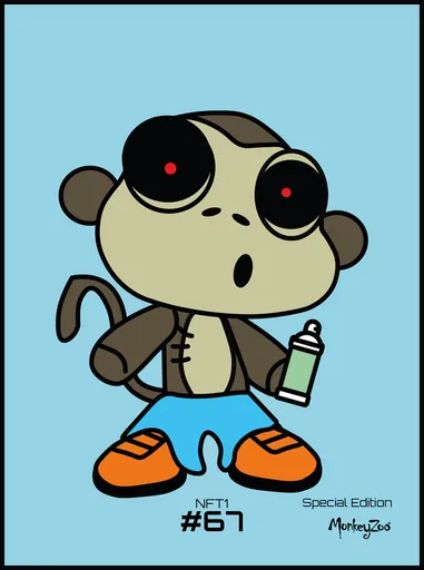 NFT1 special edition Monkeyzoo collection #67 | MintGarden